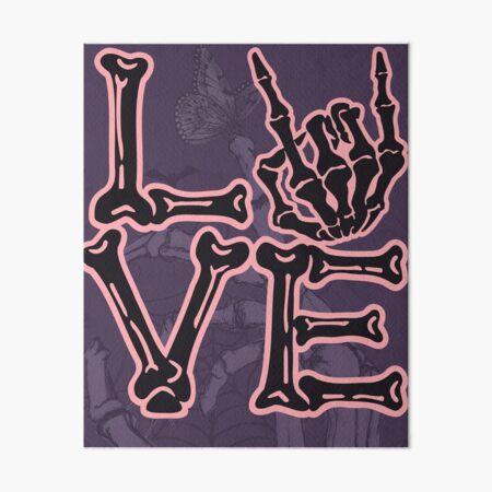"Preppy LOVE Skeleton 2024" Art Board Print for Sale by Memesfromworld ...