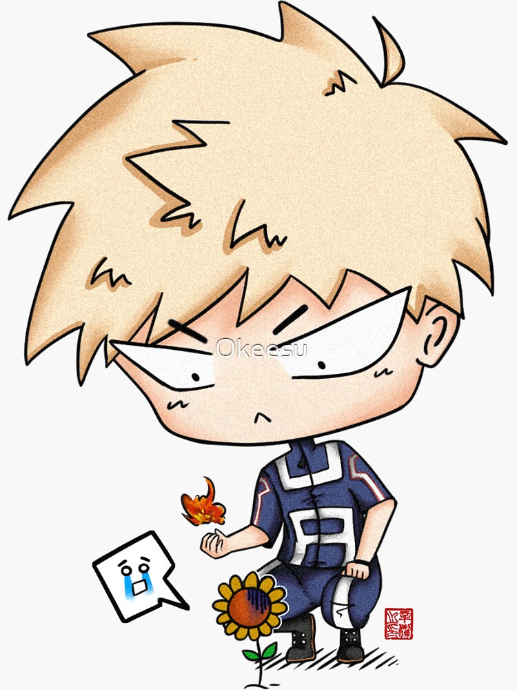 Chibi Katsuki Sticker For Sale By Okeesu Redbubble