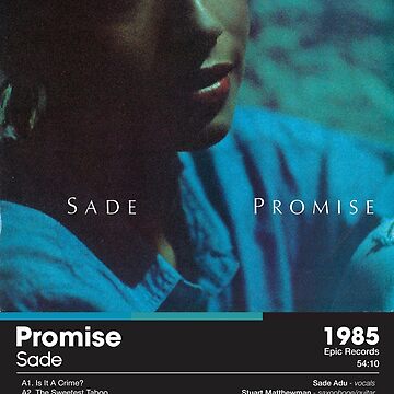 "Sade - Promise | Album Card (Dark)" Poster for Sale by theoralcollage ...