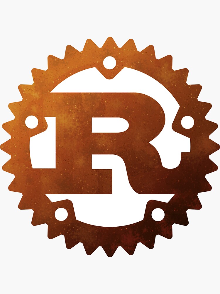 "Detailed rust logo " Sticker for Sale by blueflame-art | Redbubble