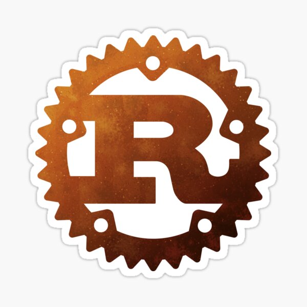 "Detailed rust logo " Sticker for Sale by blueflame-art | Redbubble