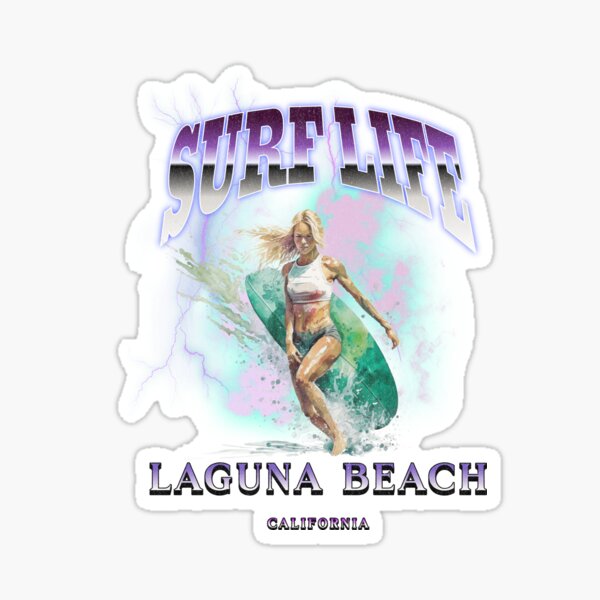 " Surf Life Laguna Beach California " Sticker for Sale by Destination88 ...
