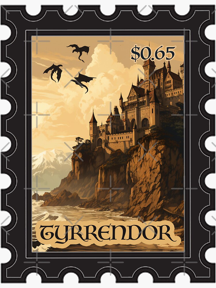 "Tyrrendor Stamp Vintage Wood Block Style " Sticker for Sale by ...