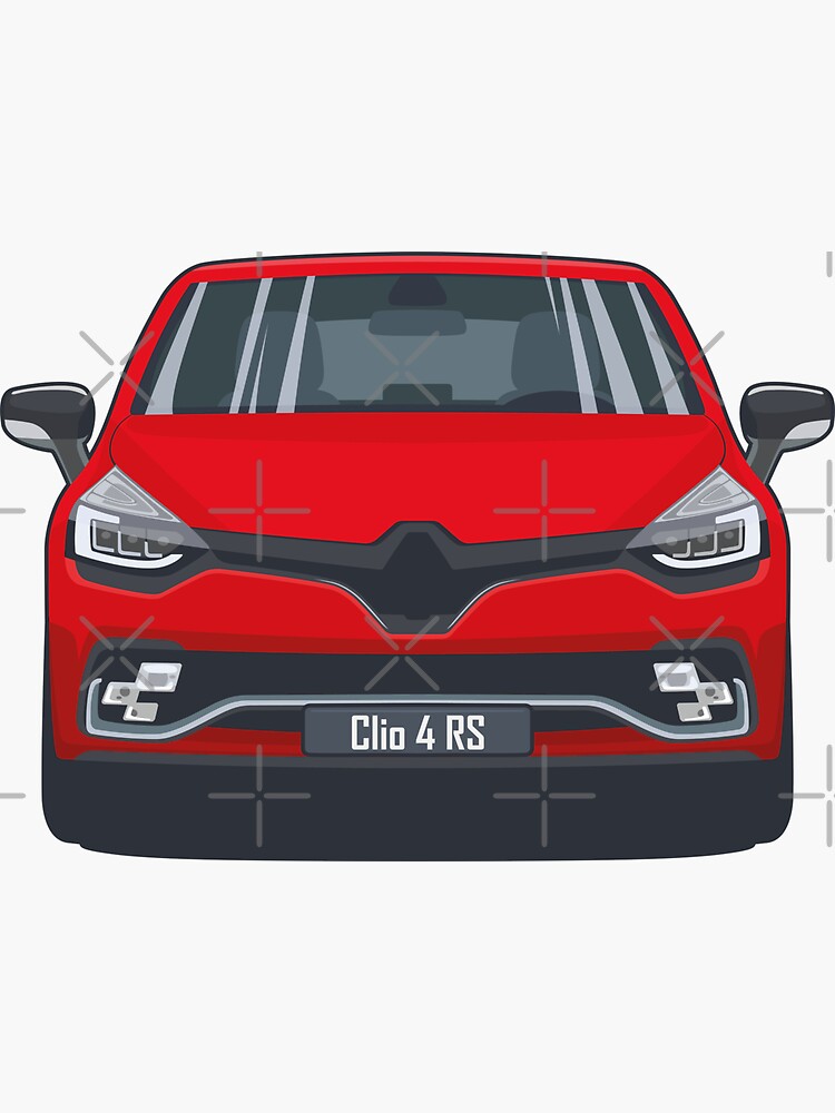 "Clio 4 RS - vector drawing" Sticker by yohannlp | Redbubble