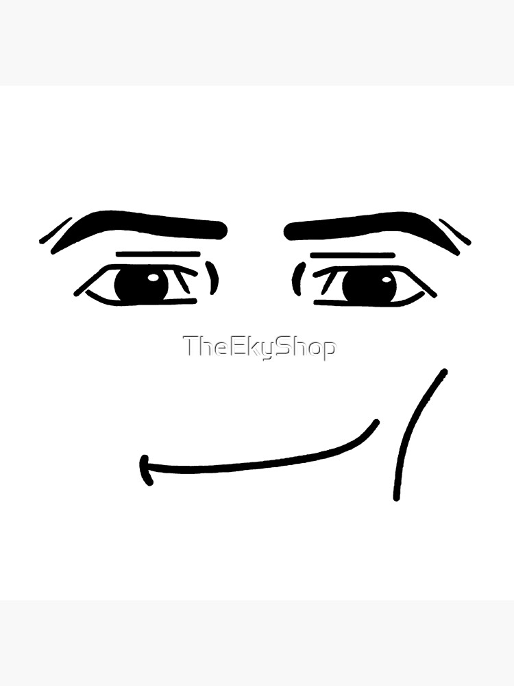 "Roblox Man Face" Art Print for Sale by TheEkyShop | Redbubble