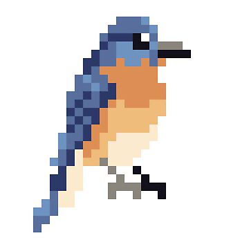 "Pixel Art Eastern Bluebird" Sticker for Sale by shrub-jay | Redbubble