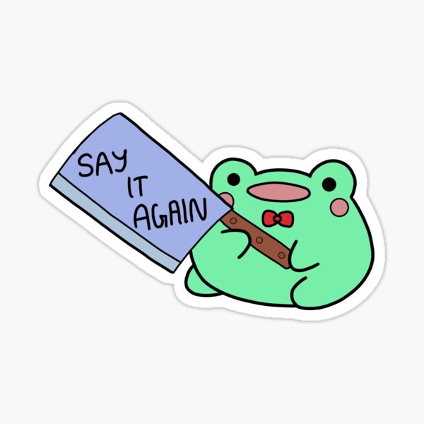 "Cute funny frog" Sticker for Sale by Ironic-luna | Redbubble