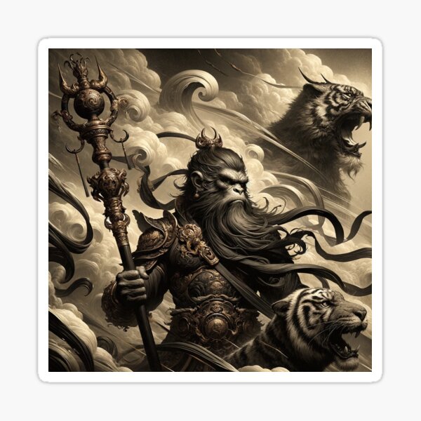 "Monkey King" Sticker for Sale by Jiplet | Redbubble