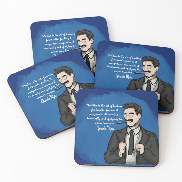 "Groucho Marx on Politics" Coasters (Set of 4) for Sale by TLBugg ...