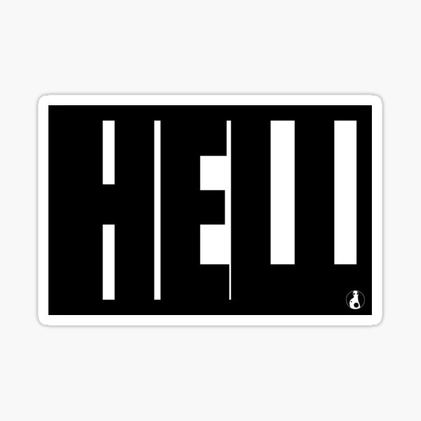 "HELL" Sticker by MobsProject | Redbubble