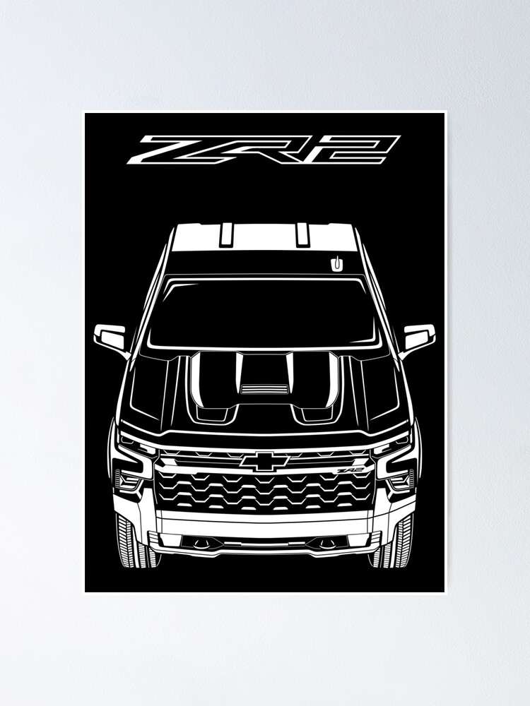 "Silverado ZR2 2022-2024" Poster for Sale by V8social | Redbubble