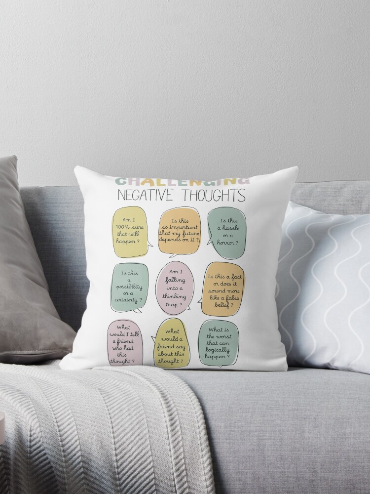 "Challenging Negative thoughts Design" Poster by ikibea1 | Redbubble