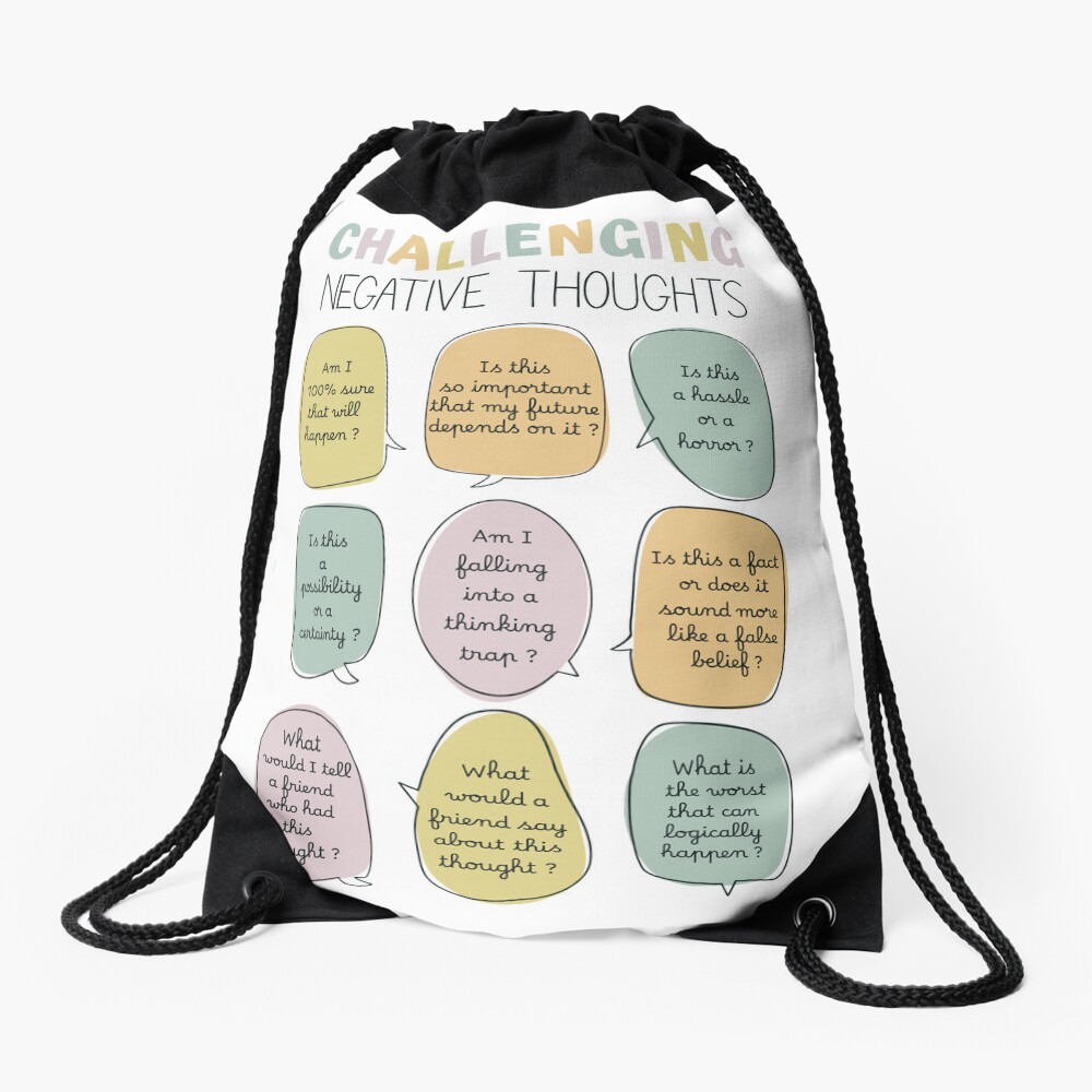 "Challenging Negative thoughts Design" Poster by ikibea1 | Redbubble