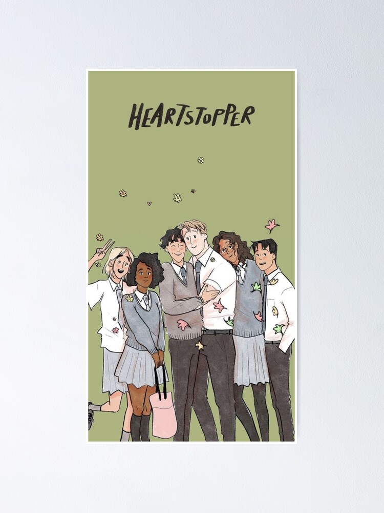 "Heartstopper cast members cartoon Green" Poster for Sale by JaimyE ...