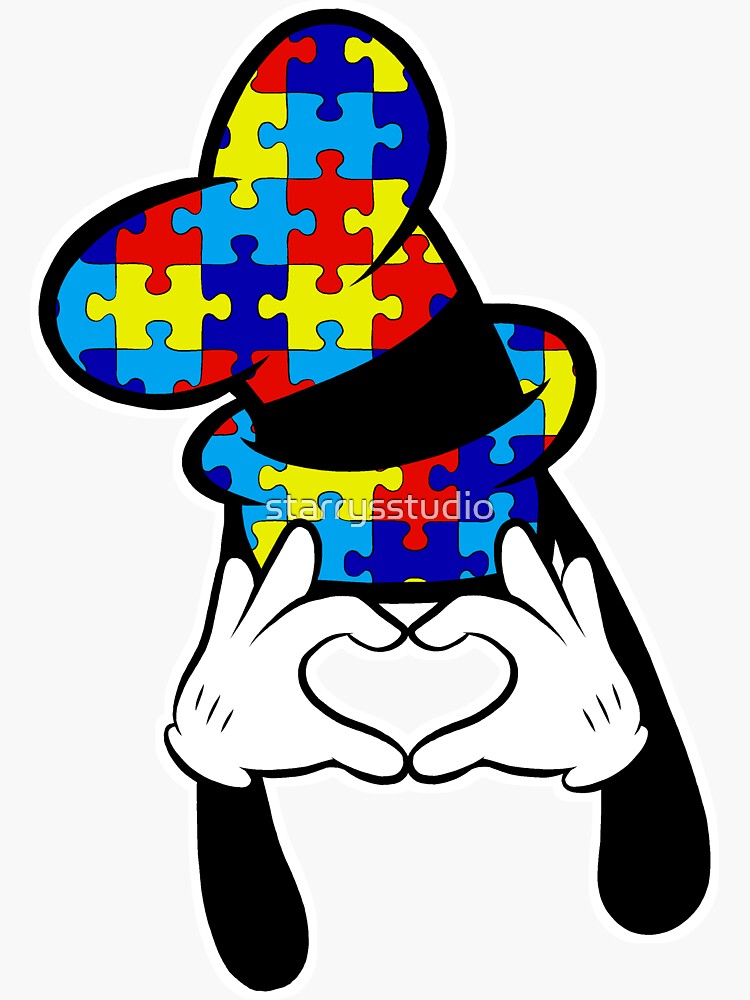 "Autism Awareness Goofy Hat" Sticker for Sale by starrysstudio | Redbubble