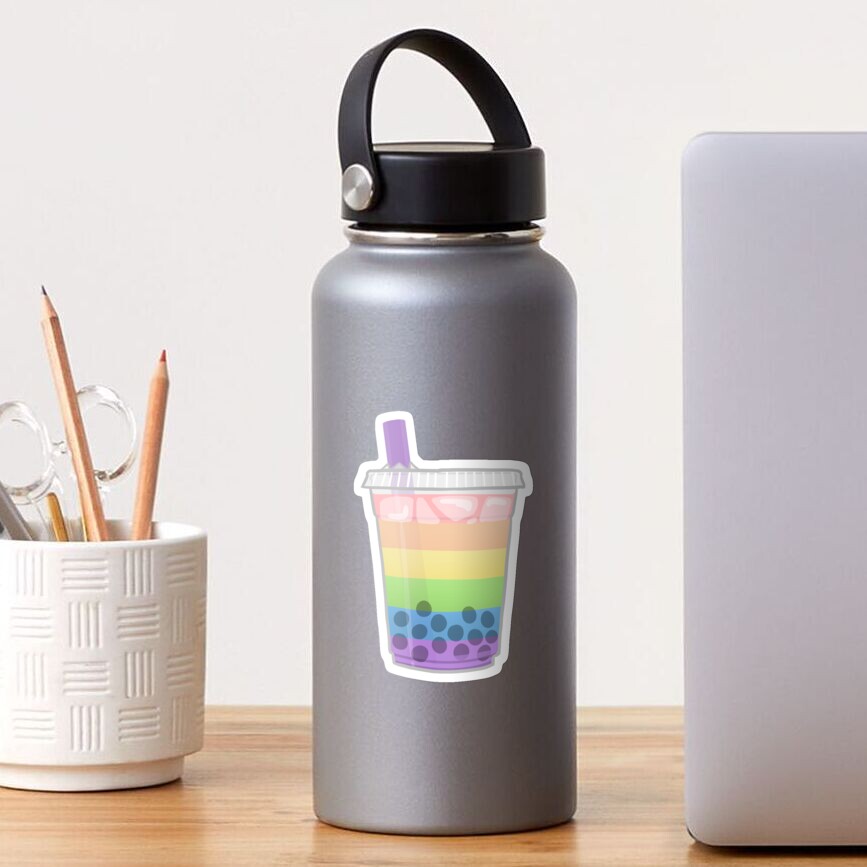 "Pride Boba Tea - Rainbow" Sticker for Sale by piratical | Redbubble