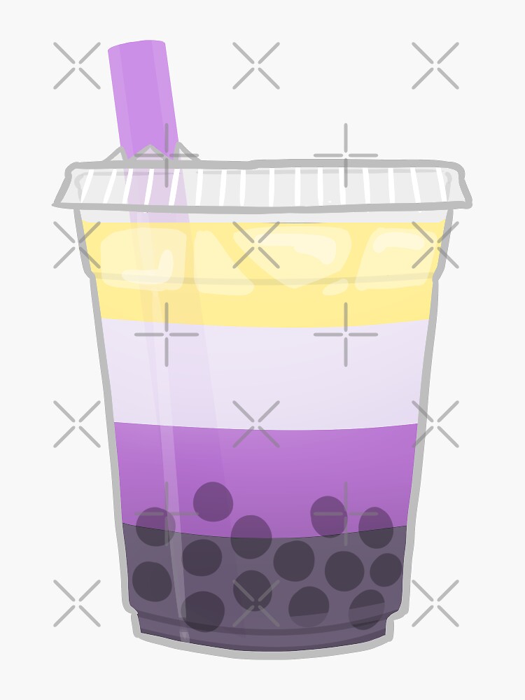 "Pride Boba Tea - Nonbinary" Sticker for Sale by piratical | Redbubble