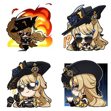 "Navia Sticker Set Genshin Impact" Sticker by Demray | Redbubble