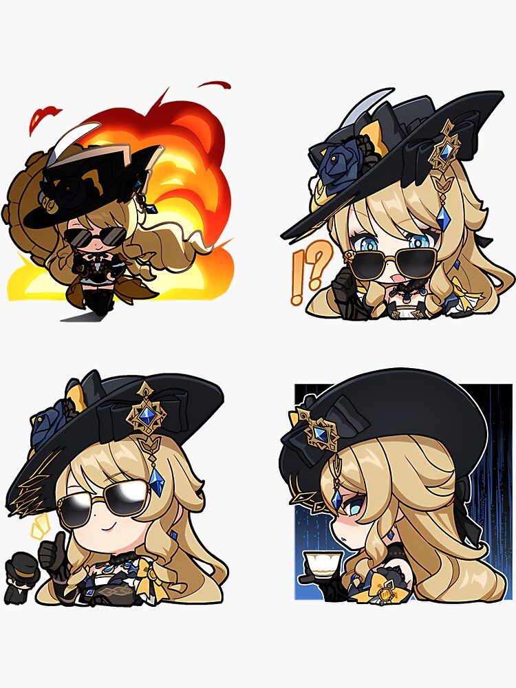 "Navia Sticker Set Genshin Impact" Sticker by Demray | Redbubble