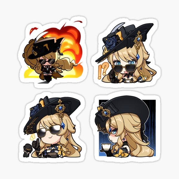 "Navia Sticker Set Genshin Impact" Sticker by Demray | Redbubble
