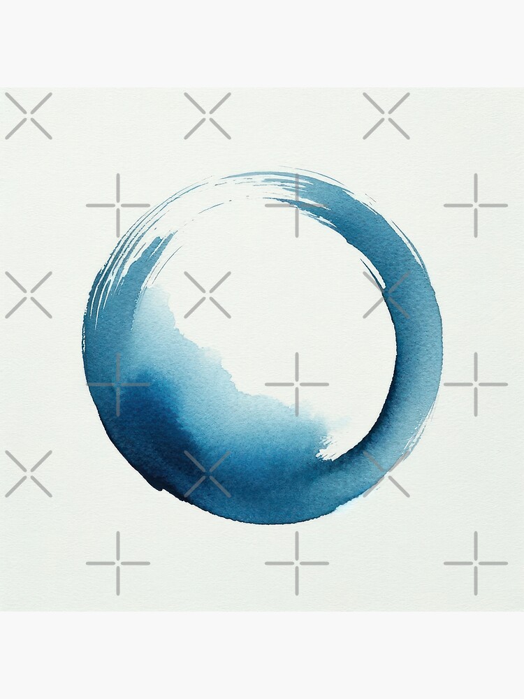 "Enso: Tranquil Blue Sweep" Poster for Sale by Vincent Leleux | Redbubble
