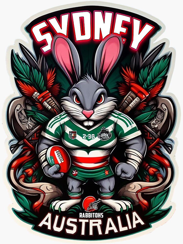"NRL Artwork | The Rabbitohs Custom Artwork" Sticker for Sale by ...