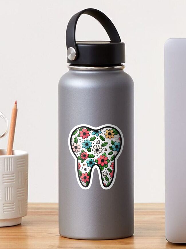 "Tooth With Flowers" Sticker for Sale by ShopiDentistry | Redbubble