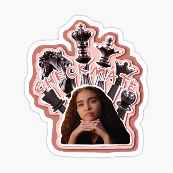"Checkmate Claudia Pink" Sticker for Sale by Autumn Brown | Redbubble