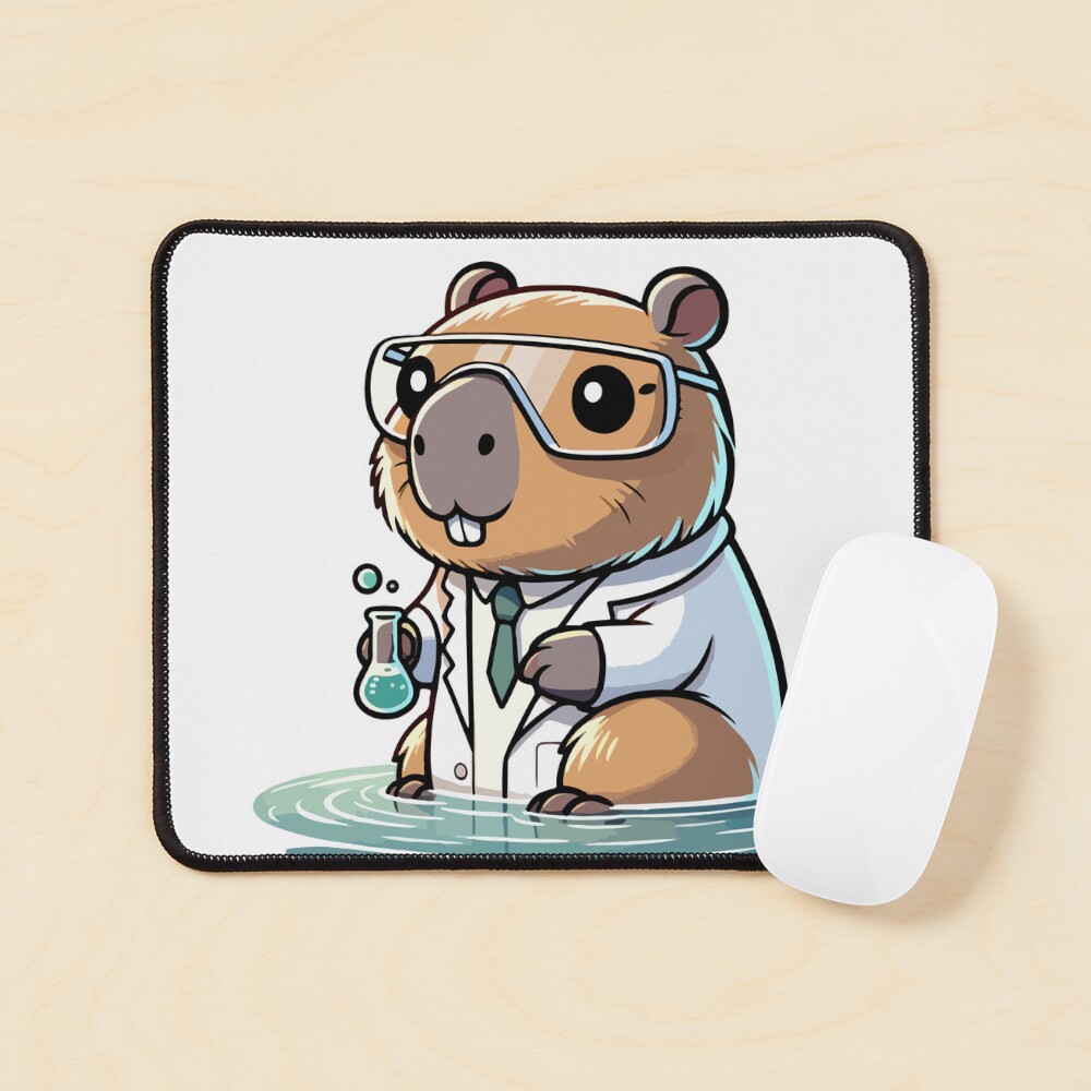 "Capybara Scientist" Sticker for Sale by scienceandsnark | Redbubble