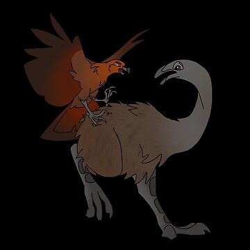 "Haast's Eagle VS Moa" Sticker for Sale by CretaceousGoose | Redbubble