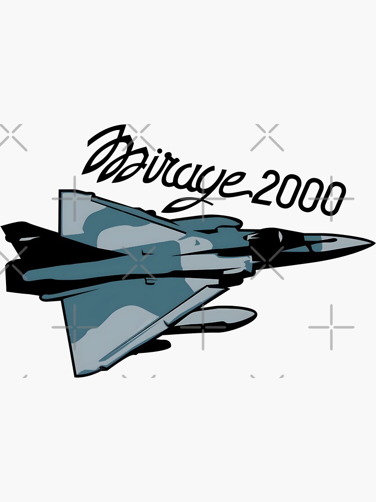 "Mirage 2000" Sticker by ALaChasseBordel | Redbubble