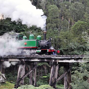 "Puffing Billy on historical Trestle Bridge, Dandenong Ranges" Sticker ...