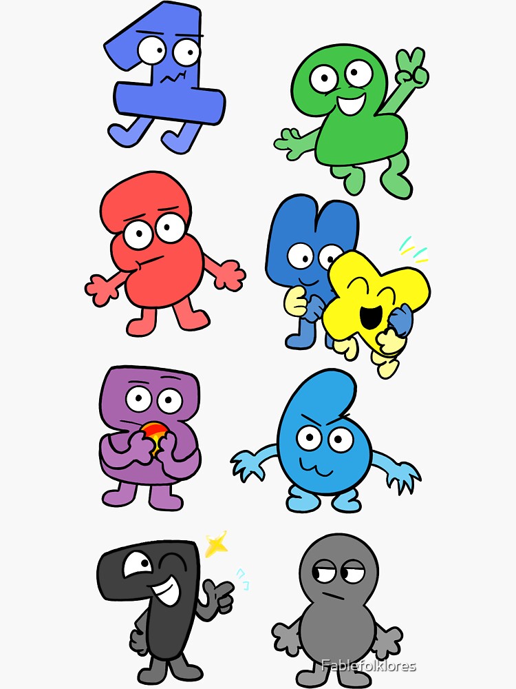 "1-8 (+x) Algebralien set" Sticker for Sale by StarlaBlazer | Redbubble