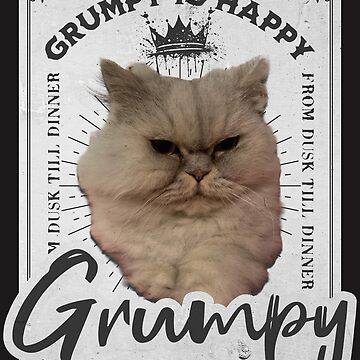 "Grumpy is Happy" Sticker for Sale by Mlaniel | Redbubble