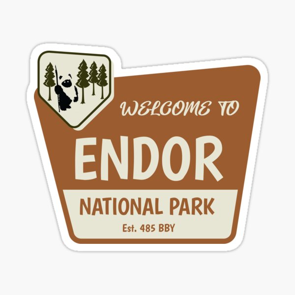 "Welcome to Endor" Sticker for Sale by FitCheckApparel | Redbubble