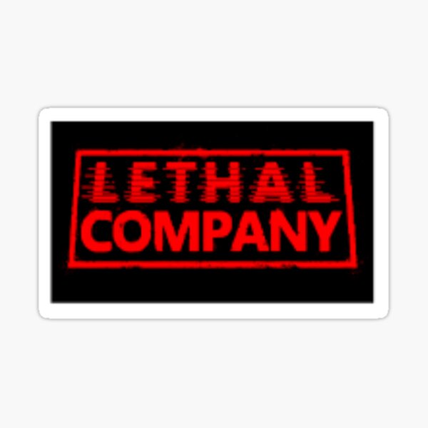 "Lethal Company Gamer Logo Red and Black" Sticker for Sale by ...