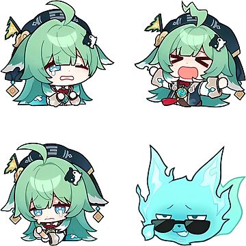 "Huohuo Honkai Star Rail Chibi Stickers Set" Sticker for Sale by dudu ...