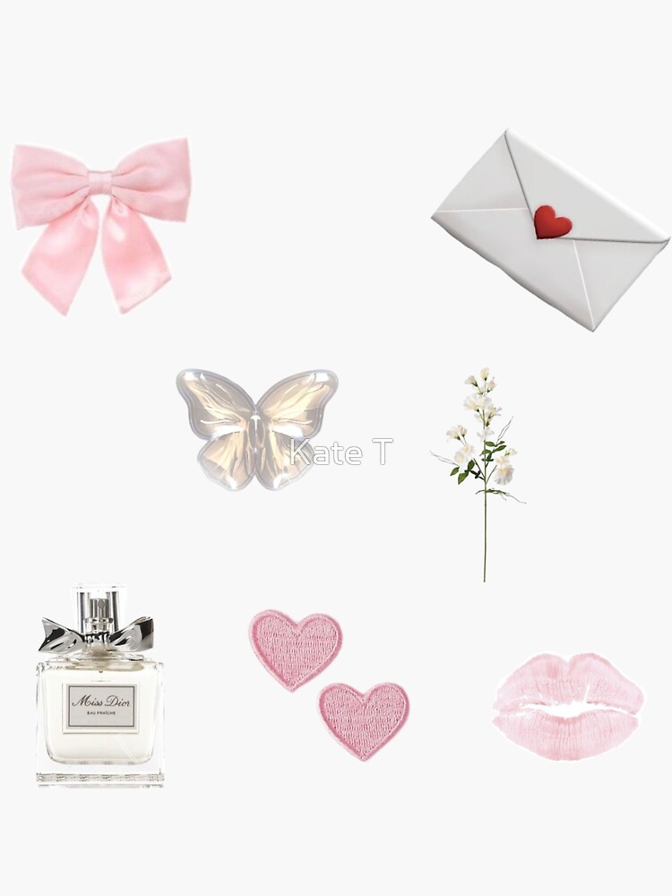 "Coquette Girly Sticker Pack" Sticker for Sale by Kate T | Redbubble