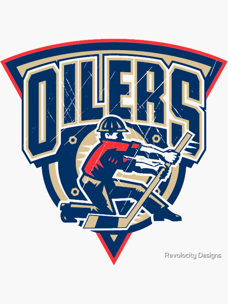 "Vintage Edmonton Oilers Logo" Sticker for Sale by beep design co ...