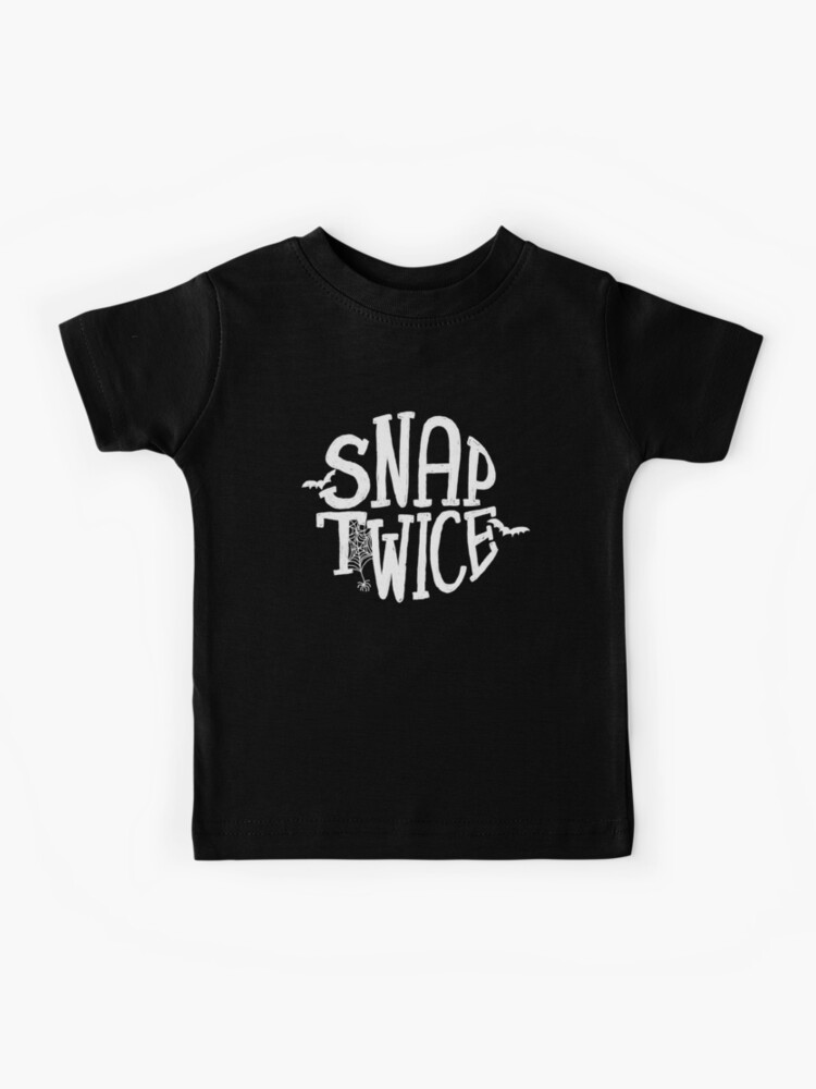 "Snap Twice | wednesday addams lettering" Kids T-Shirt for Sale by ...