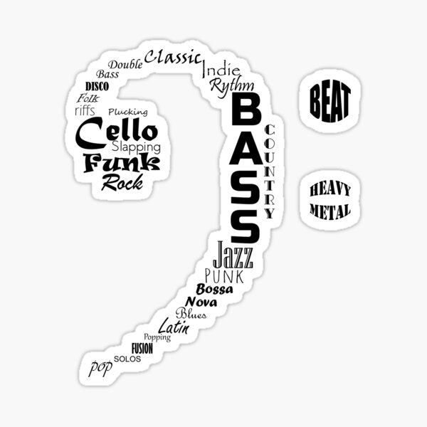 "Typographic F Clef" Sticker by ezevannucchi | Redbubble