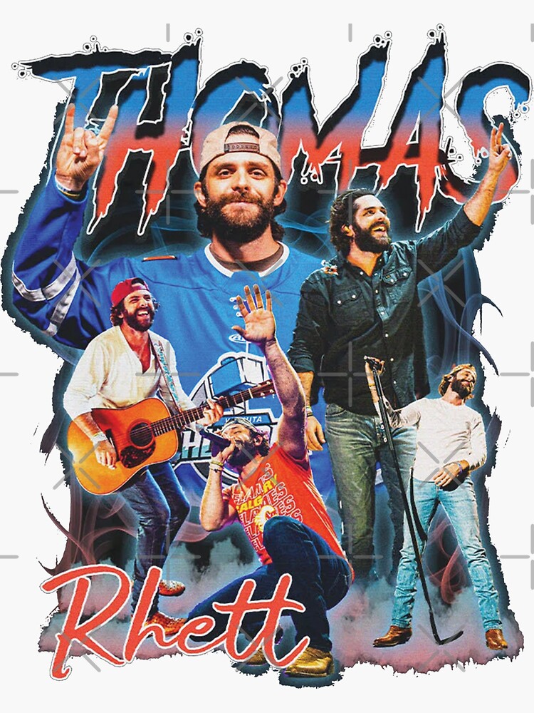 "Vintage Thomas Rhett 90s" Sticker for Sale by zeraldart | Redbubble