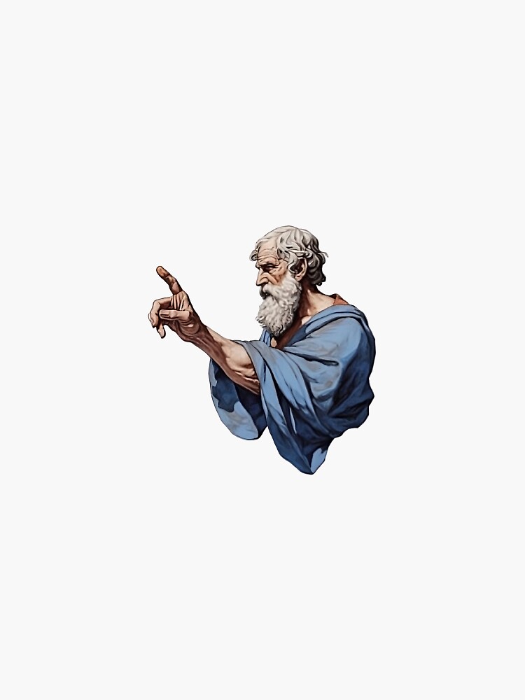 "One Purpose | Greek Philosopher" Sticker for Sale by DecalIt | Redbubble
