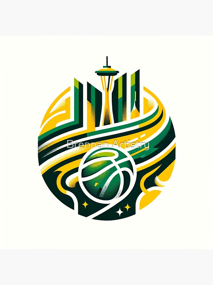 "Seattle Supersonics" Sticker for Sale by Brennan Artistry | Redbubble