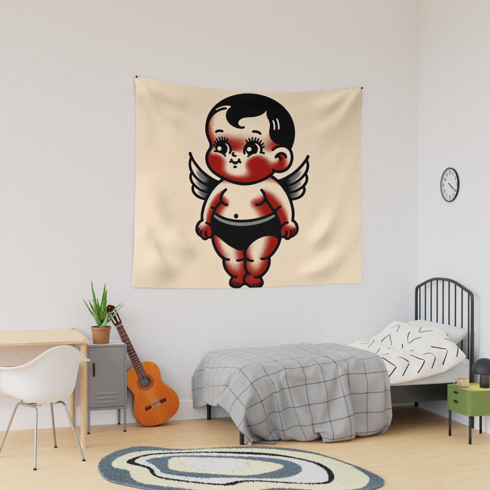"Traditional Tattoo Style Cherub" Poster for Sale by SarahandMya ...