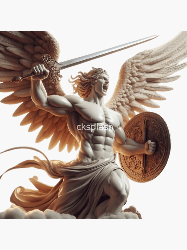 "The Legendary Angel Michael " Sticker for Sale by cksplash | Redbubble