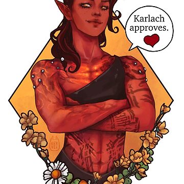"Karlach approves" Sticker for Sale by keyvei | Redbubble