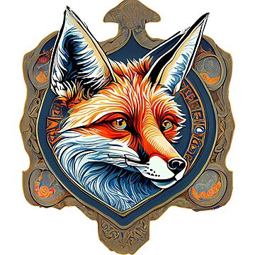 "Fox Shield " Sticker for Sale by 0hGeez | Redbubble