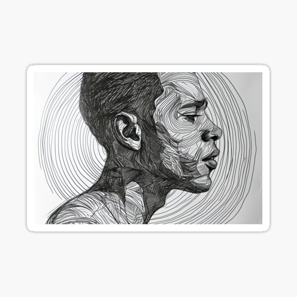 "Threads of Intimacy" Sticker for Sale by Sarfa-art | Redbubble