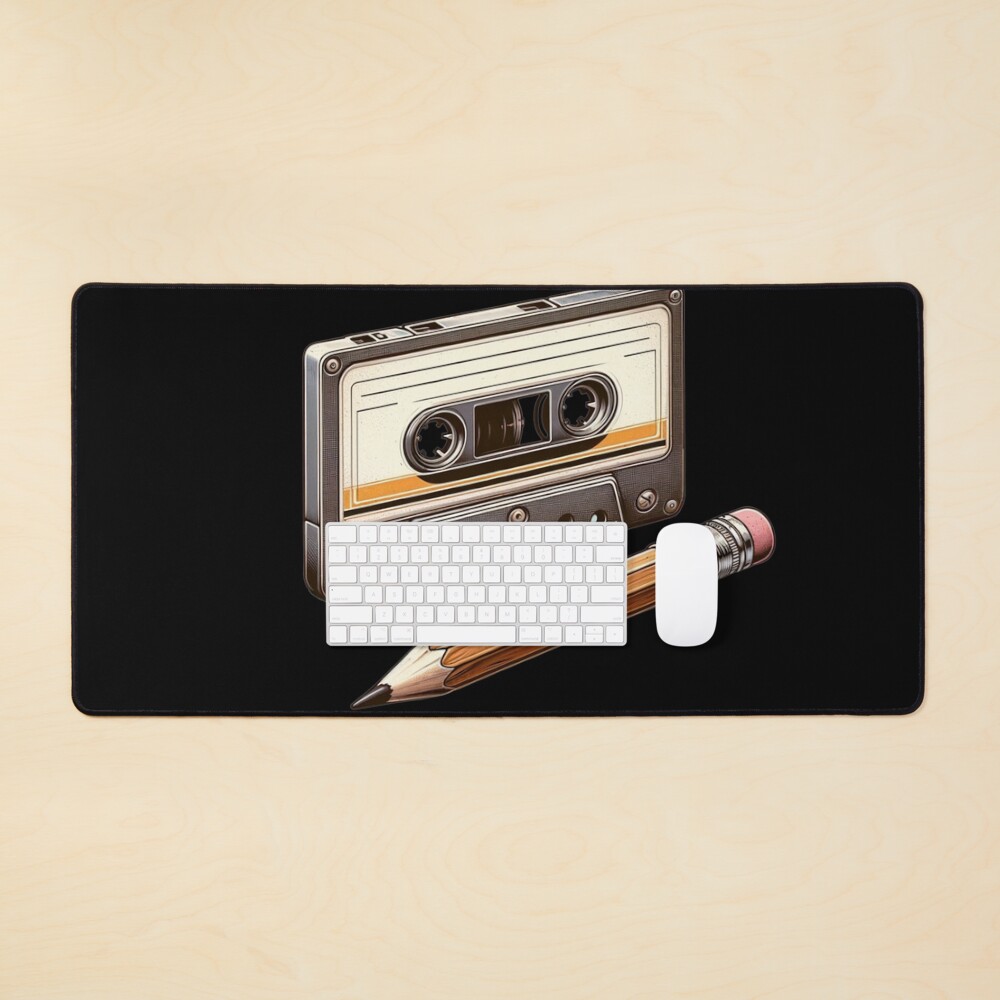 "Vintage cassette tape and pencil" Sticker by MEMES-GER | Redbubble
